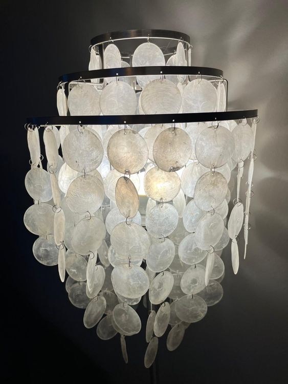 Elegant Mother-of-Pearl replica Floor Lamp, 165cm High | Kaufen auf Ricardo