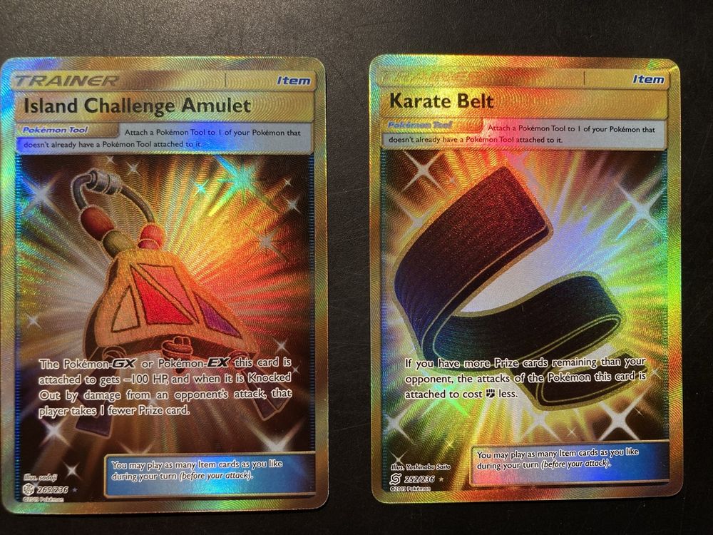 2x gold trainer full art eng Pokémon cards karate belt isla. | Kaufen ...