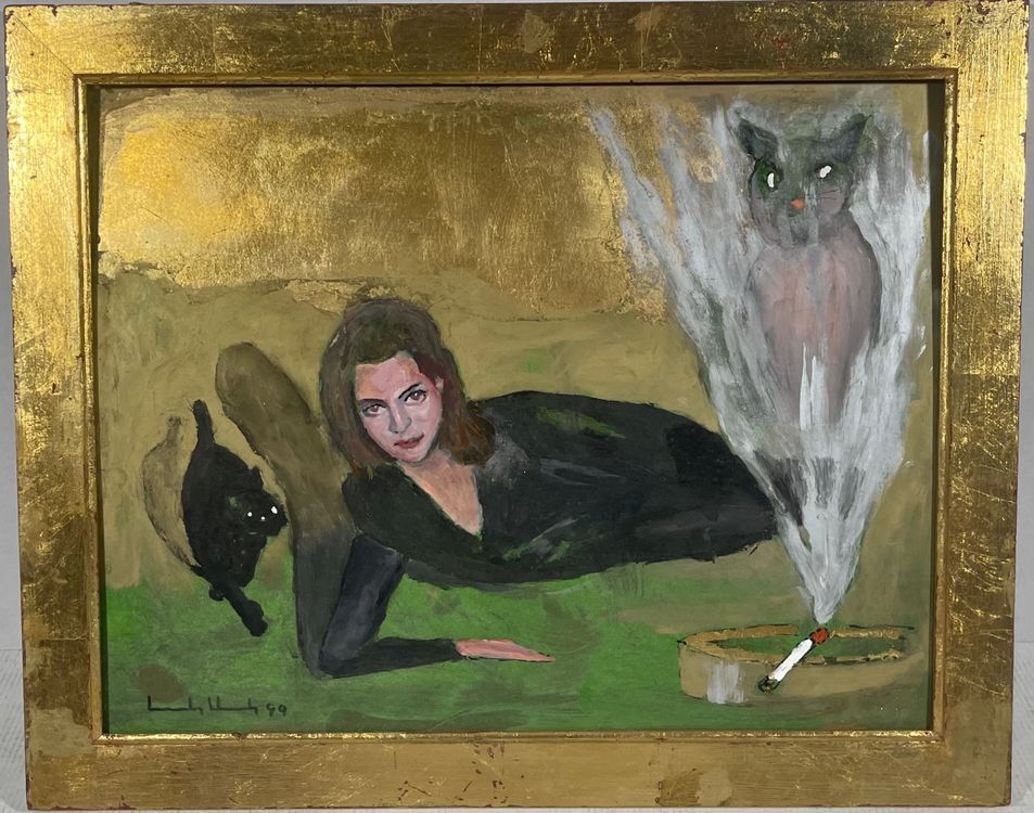 Sinischa CHRISTEN (1922-2007) Gemälde mit Katzen | Kaufen auf Ricardo