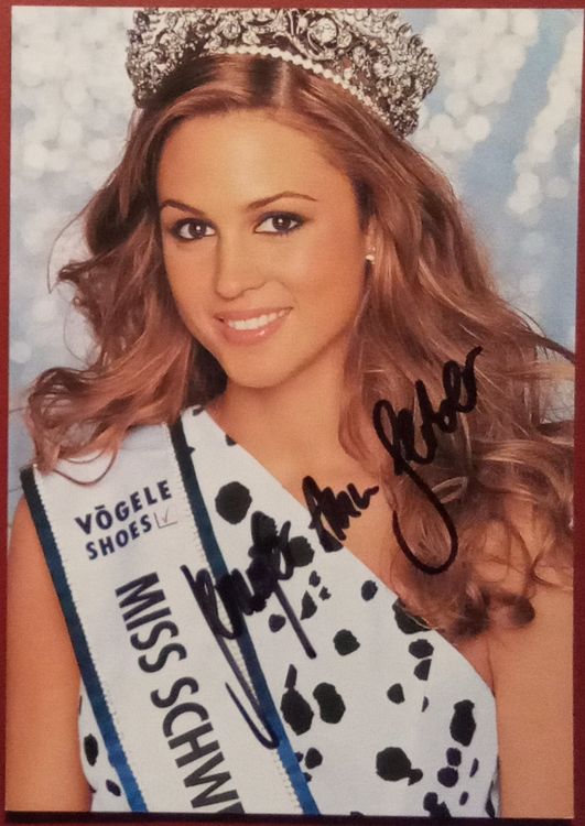 Jennifer Ann Gerber Miss Schweiz Autogramm Foto 15x21cm (Gebraucht) in ...