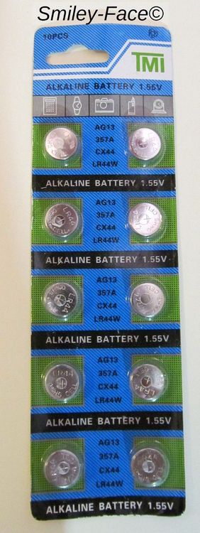 NEU 10 Stück AG13 LR 44, 357A, Alkaline Batt | Kaufen auf Ricardo