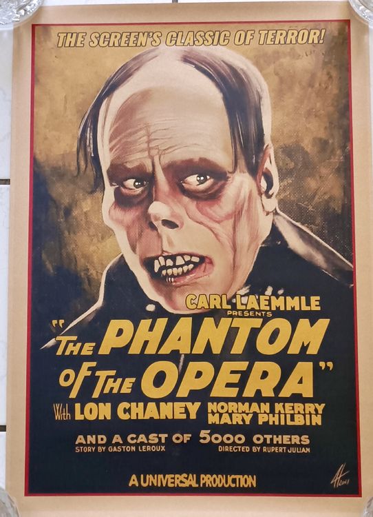 THE PHANTOM OF THE OPERA Poster A3 Movie Horror (Neu (gemäss ...