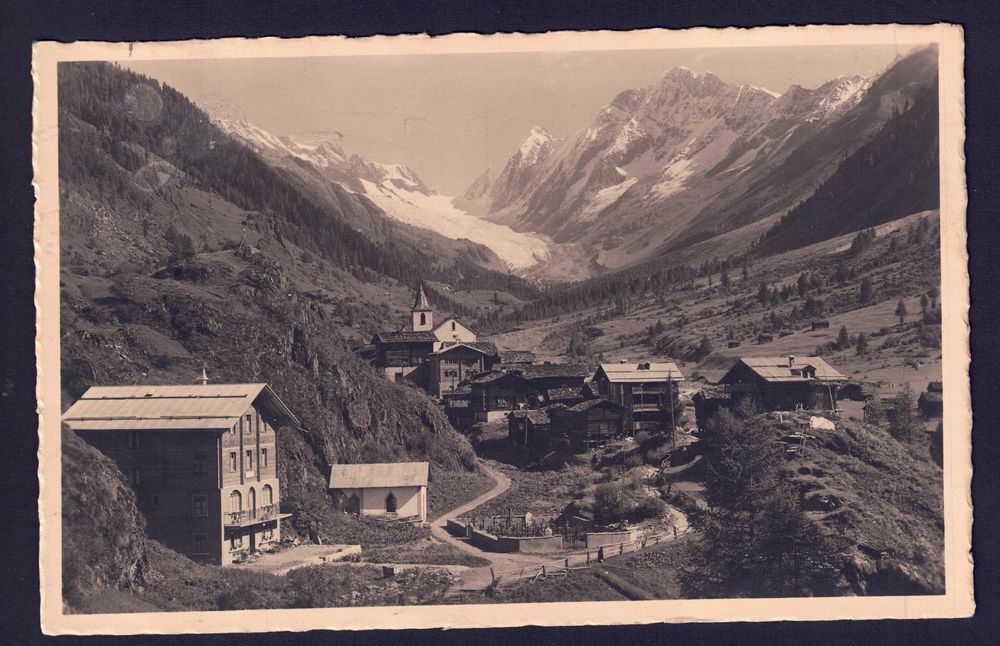 1934, AK Blatten Pension Breithorn VS, selten (Gebraucht) in Beckenried für CHF 3 – mit ...