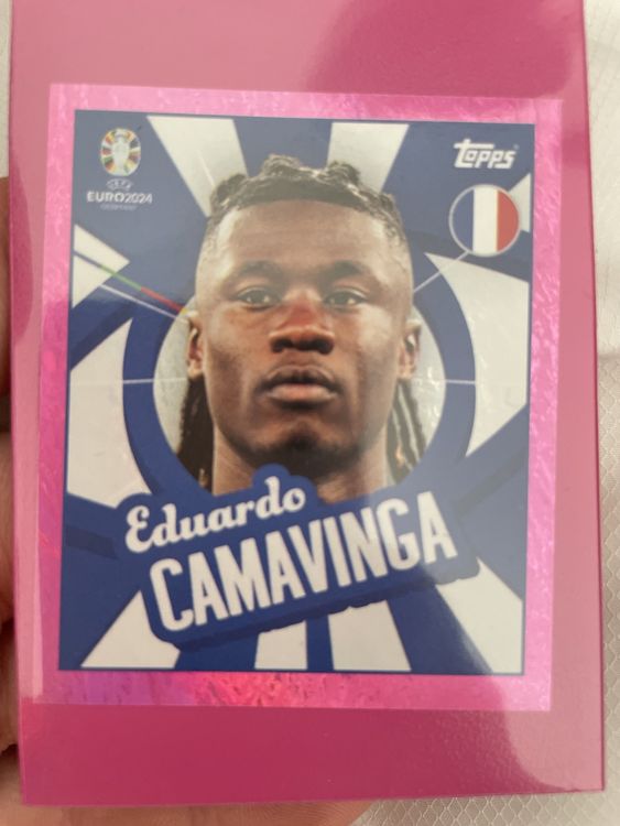 Topps Euro 2024 Sticker Eduardo Camavinga Pink (Neu (gemäss ...