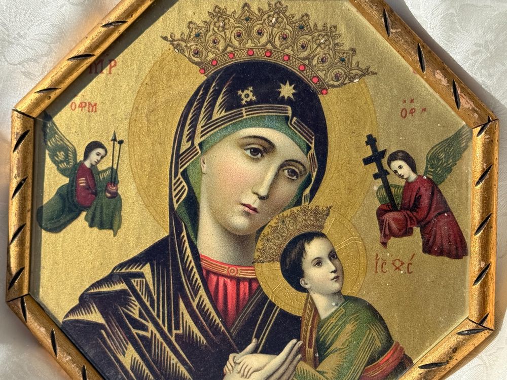 Gottesmutter mit Kind religiöses Bild 21x21cm (Gebraucht) in Vacallo ...