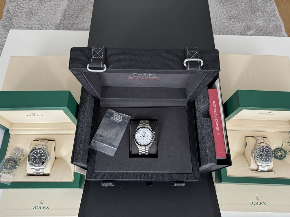 Lux Uhrenset: Rolex 126720VTNR, 124060, Omega Speedy „White“ | Kaufen ...