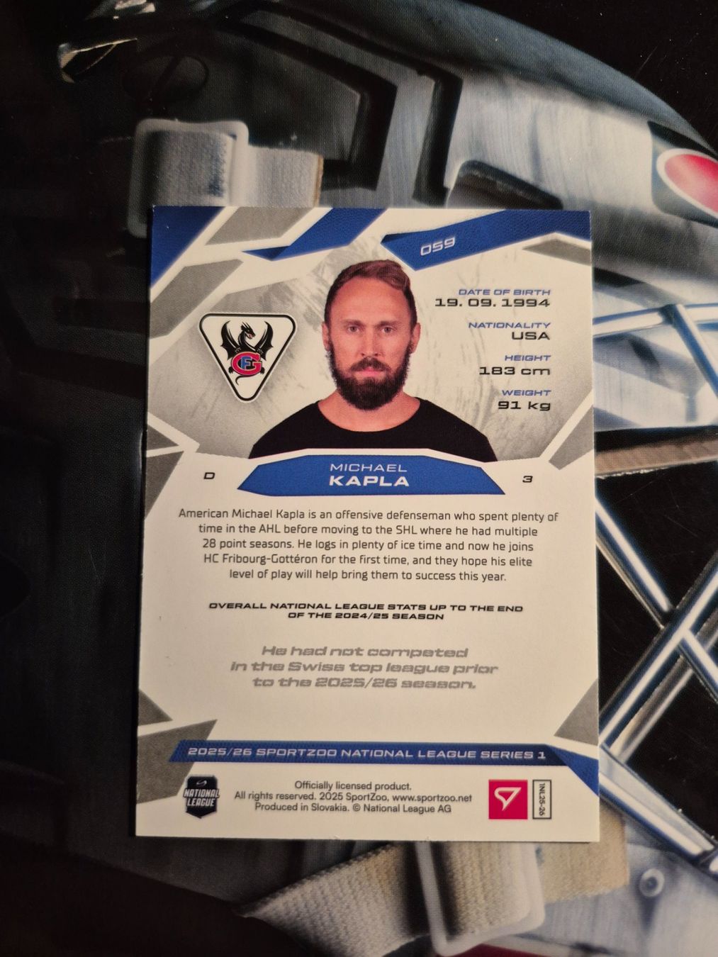 Michael Kapla HC Fribourg Gotteron 2025/26 Sportzoo (Gebraucht) in ...