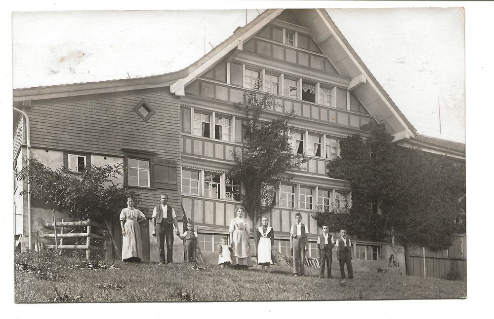 Appenzeller Bauernhaus (AR/AI) Familie - echte Foto-AK wo ? | Kaufen auf Ricardo