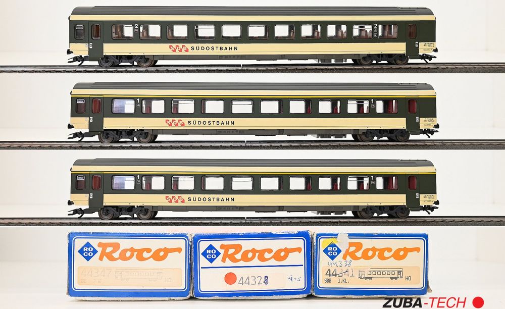 Roco 3x EW IV Personenwagen der SOB, H0 WS mit OVP (Gebraucht) in St ...