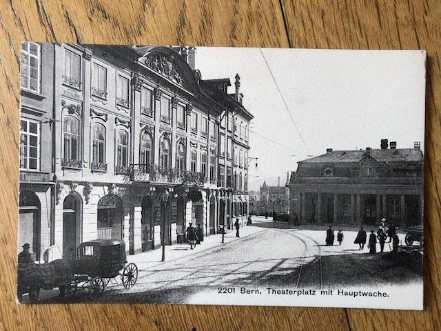 Antike Postkarte, Bern, Theaterplatz mit Hauptwache (Gebraucht) in Basel für CHF 12 – mit ...