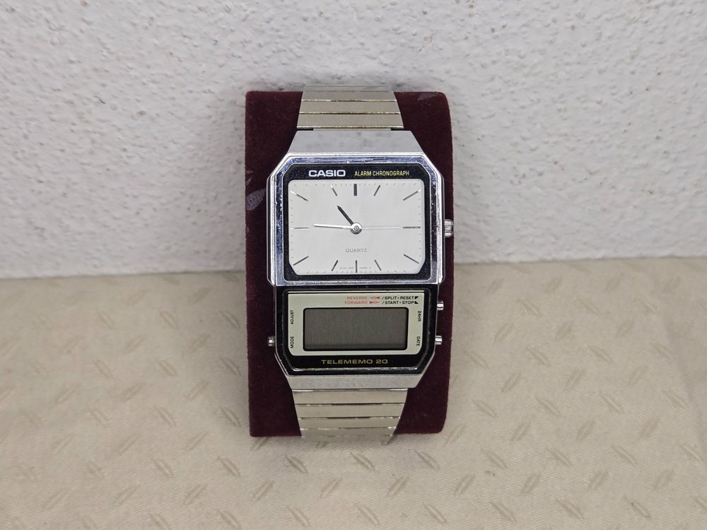 Casio Armbanduhr Herrenuhr Quartz Analog Digital Telememo 20 (Gebraucht ...