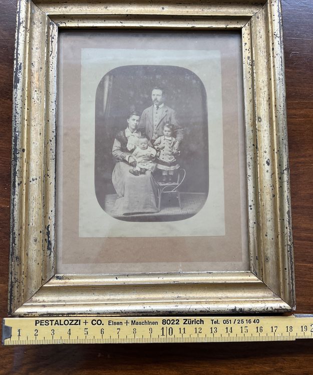 Foto 1880 Jura Familie antik 19. Jh. Rahmen Albumin ancien (Gebraucht ...