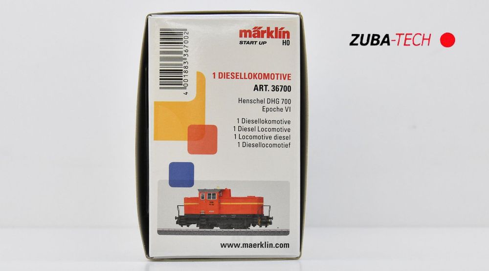 Märklin 36700 Rangierlok DHG 700 DVM H0 Digital WS mit OVP (Gebraucht ...