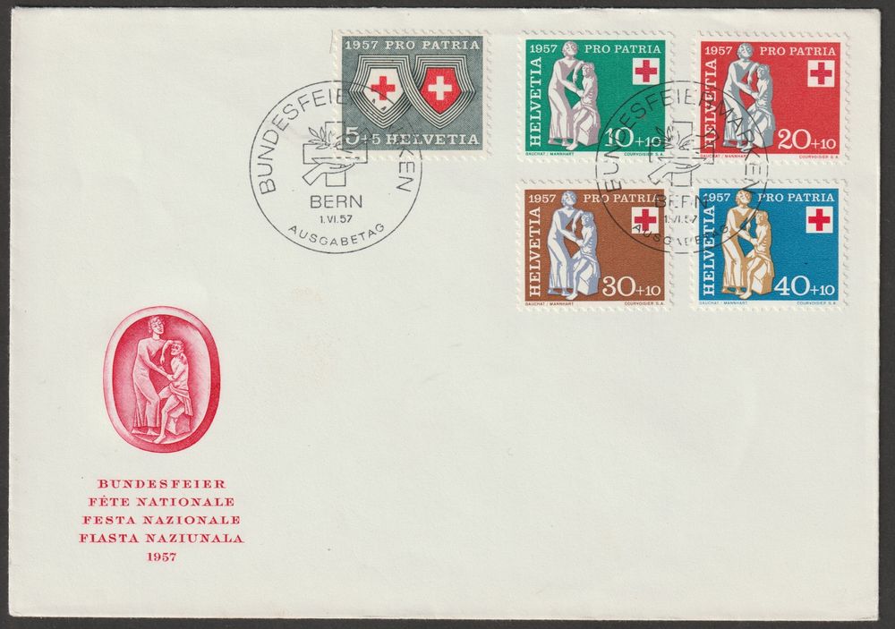 1.VI.57, illustr. FDC Pro Patria, Satz, KW 60.- (P3) | Kaufen auf Ricardo