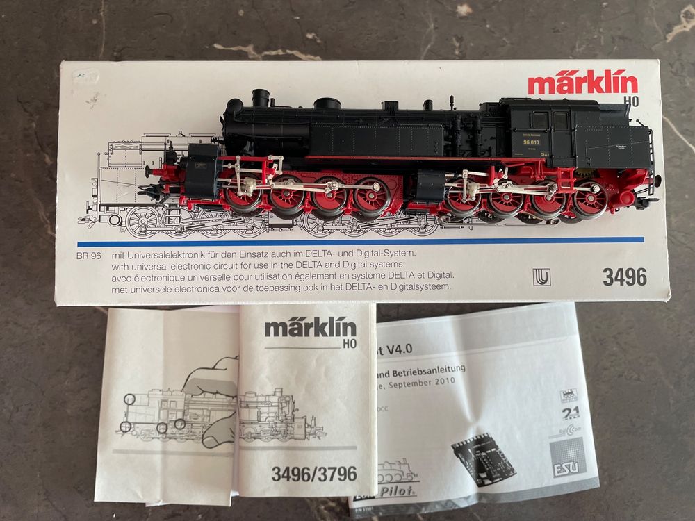 Marklin 3496 Dampflok BR96 Digital ESU (Neu (gemäss Beschreibung)) in ...