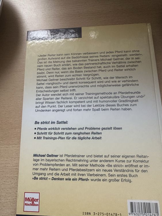 Reitlehre "Be strict - im Sattel" – Pferde richtig verstehen (Gebraucht ...