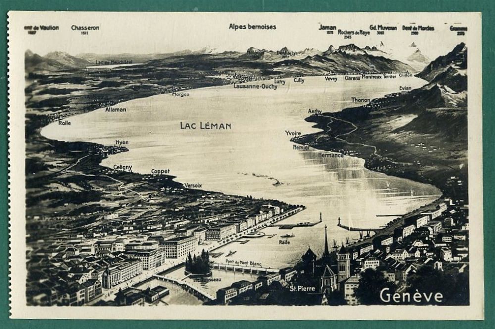 Genève et le Lac Léman, Panoramakarte | Kaufen auf Ricardo