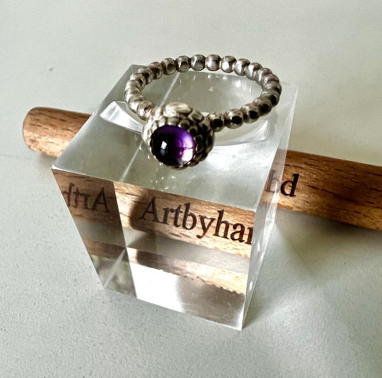 BESONDERER PANDORA RING SILBER 925 (ALE 50) MIT AMETHYST (Gebraucht) in ...