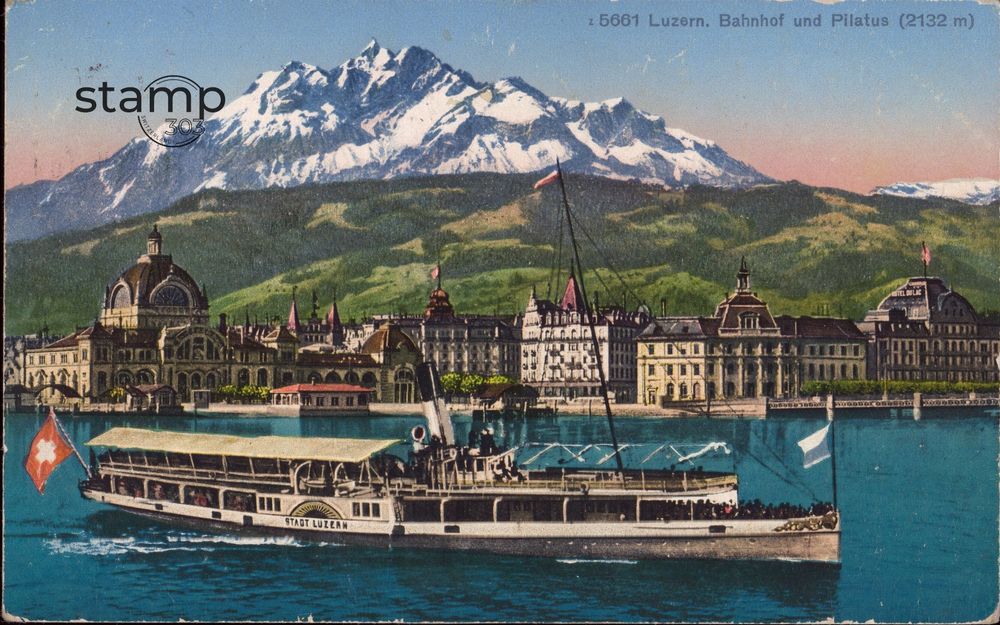 AK Luzern - Bahnhof und Pilatus mit Schiff „Stadt Luzern“ | Kaufen auf ... AK Luzern - Bahnhof und Pilatus mit Schiff „Stadt Luzern“ | Kaufen auf ...