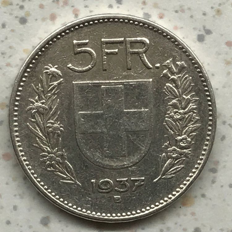 1937 5 Franken sehr rar !!!! (Gebraucht) in Winterthur für CHF 9 – mit Lieferung auf Ricardo kaufen
