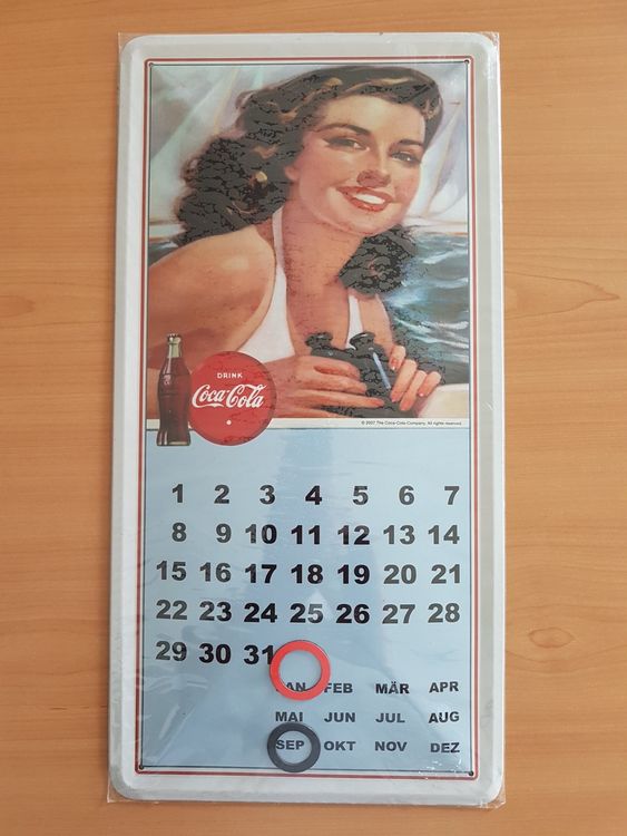 Coca Cola Nostalgie Blechschild Kalender (Neu und originalverpackt) in ...