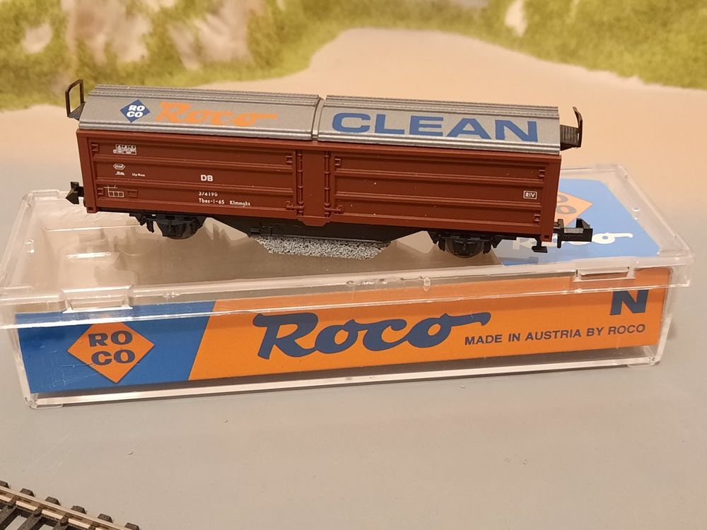 Roco 25093 N, Schienenreinigungswagen “Roco Clean” inkl.OVP (Gebraucht ...