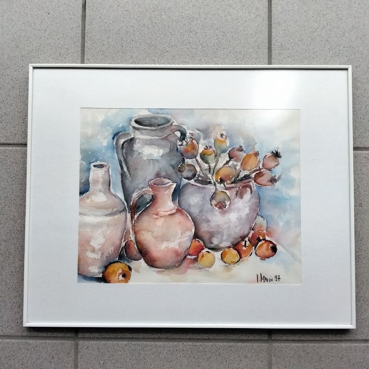 Original Aquarell Stillleben, gerahmt, signiert 🖼 (Gebraucht) in Rothenburg für CHF 50 – nur ...