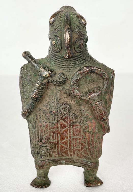 Rarität alte Benin Bronze König Figur Höhe 12 cm (Gebraucht) in Rüthi (Rheintal) für CHF 120 ...