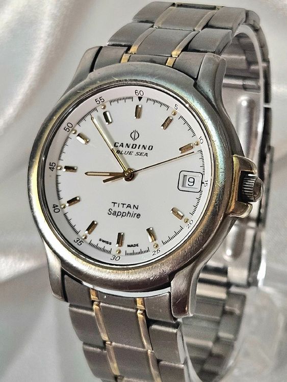 Candino Blue Sea Titan Sapphire – Swiss Made- läuft (Gebraucht) in ...