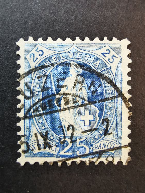 TR55 Timbre Suisse Debout Oblitere 1892 Luzern (Gebraucht) in Cousset für CHF 0.65 – mit ...