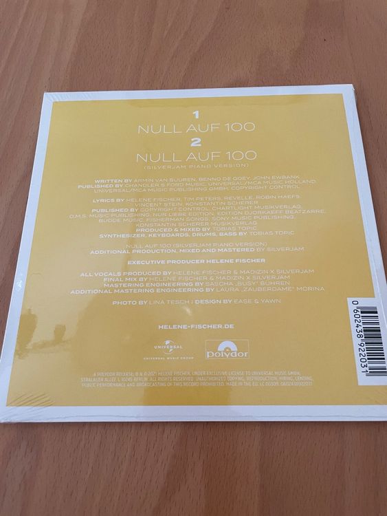 Helene Fischer Null auf 100 Singel Vinyl (Neu und originalverpackt) in ...