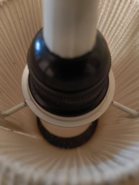 2 Stk Vintage 70er Jahre Tisch Nachttisch Lampe Bast (Gebraucht) in ...