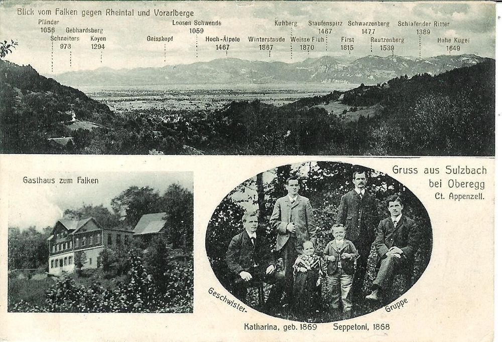 Sulzbach Oberegg AI Seppetoni Leuch Gasthaus Falken ca.1920 (Neu ...
