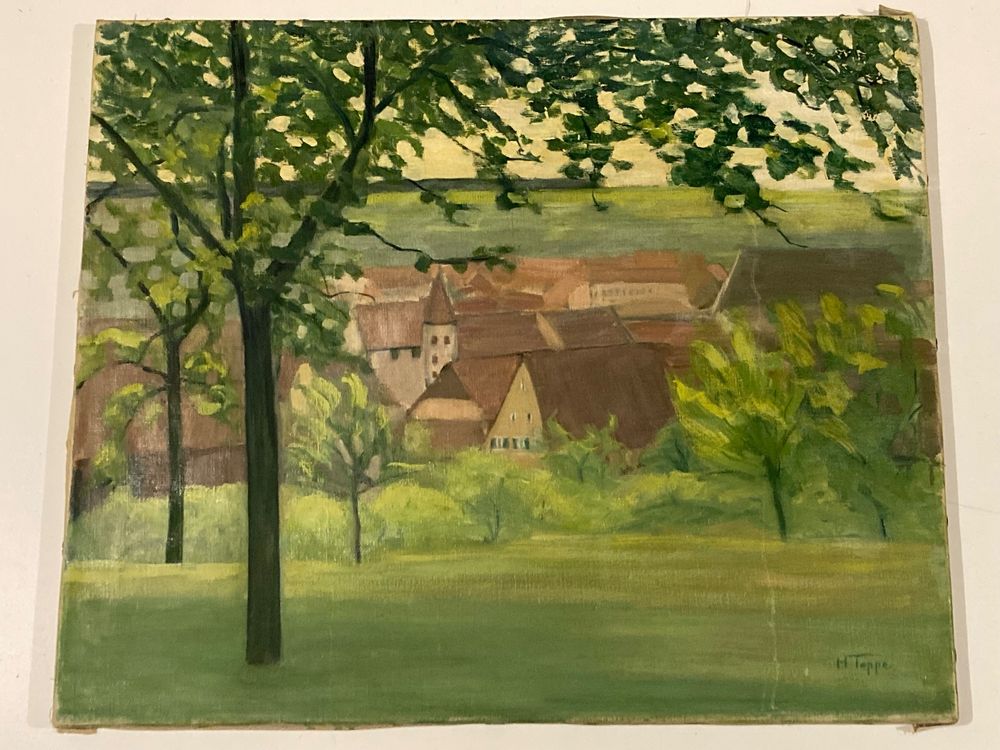 Horst Tappe (1938-2005) Landschaftsgemälde signiert Dorf (Gebraucht) in ...