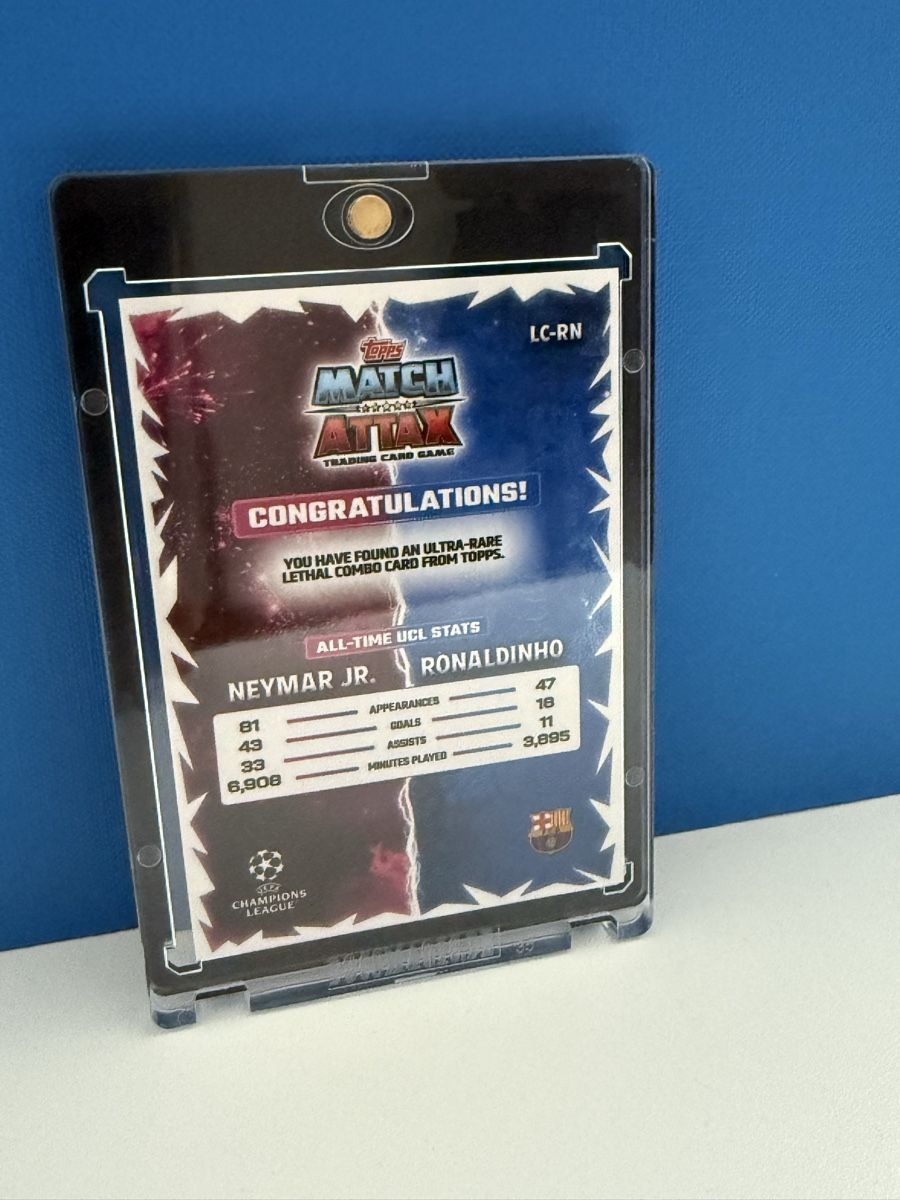 Topps Ronaldinho Neymar Lethal Combo sehr selten. Inkl. Case (Gebraucht ...
