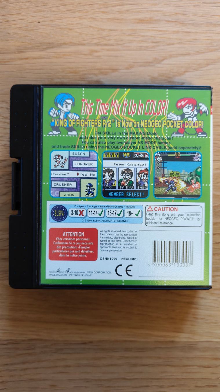 The King of Fighters R-2 Neo Geo Pocket Color EURO VERSION (Gebraucht ...
