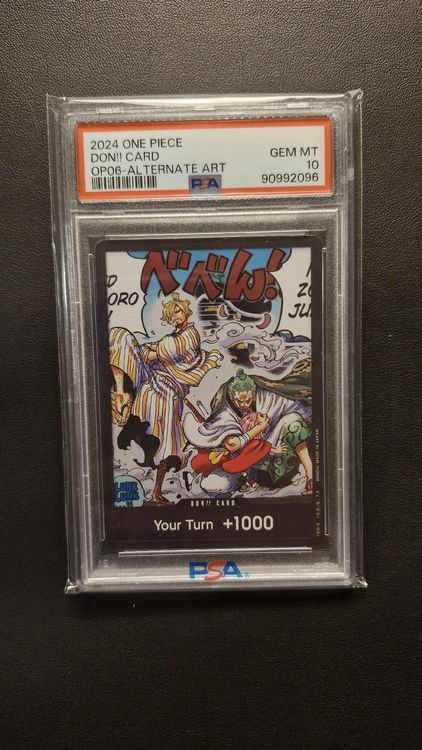 PSA 10 GEM MINT One Piece Don!! - OP06 - Card Game Alt Art (Neu (gemäss ...