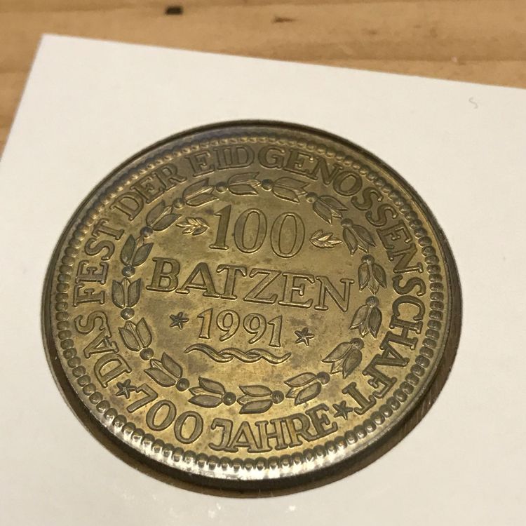 Kanton Schwyz - Medaille 100 Batzen - 1991 - 700 Jahre Eidg. (Gebraucht ...