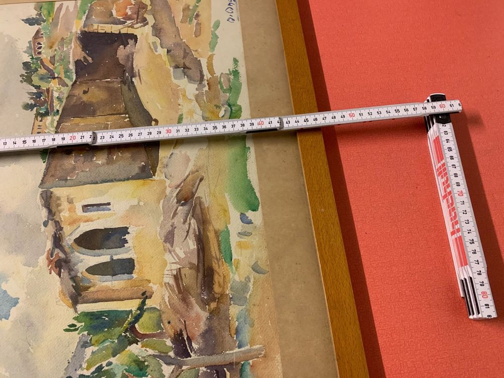 Alte Aquarell Gemälde unleserlich Sig. | Kaufen auf Ricardo