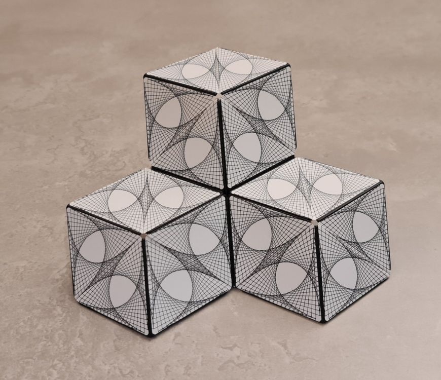 Magnetic Transforming Cube, GeoBender geometric Art & Design (Neu ...