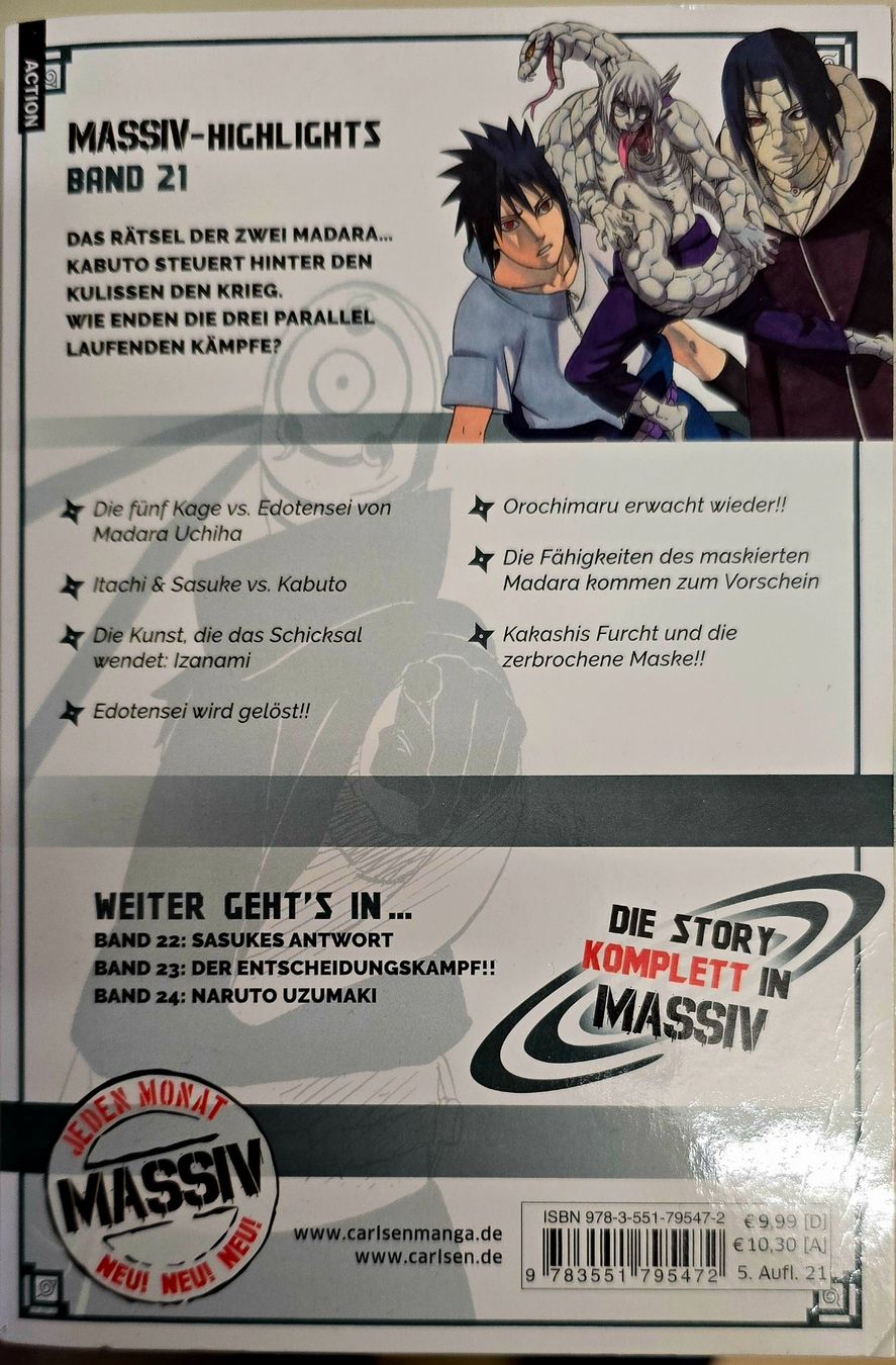 Naruto Massiv Band 21 - Manga Comic - Top Zustand! (Neu (gemäss ...