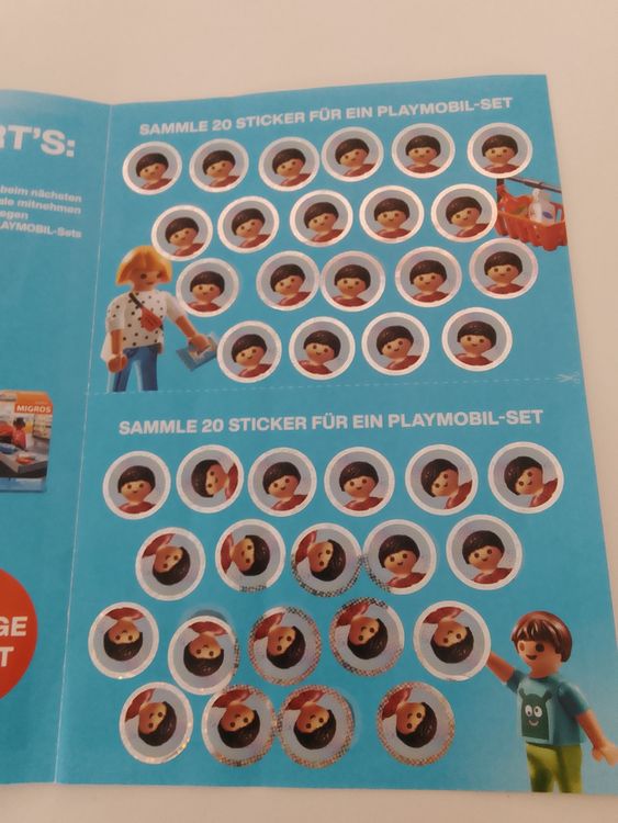2 volle Karten von Playmobil Migros mania (Neu (gemäss Beschreibung)) in Schangnau für CHF 40 ...