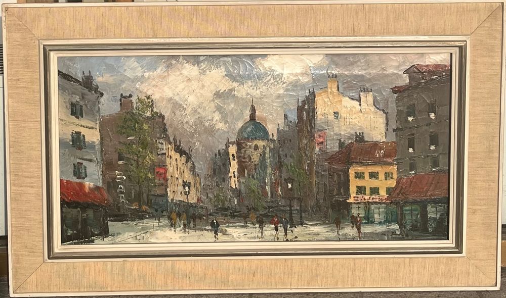 Paris Stadt Szene Grosse Gemälde, Unl. Signiert (Gebraucht) in Root für CHF 24 – nur Abholung ...