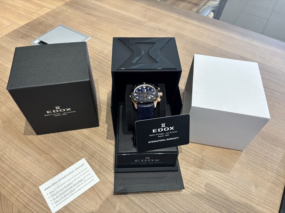 Edox CO-1 Titanium rosé/blue Chronograph (Neu (gemäss Beschreibung)) in ...