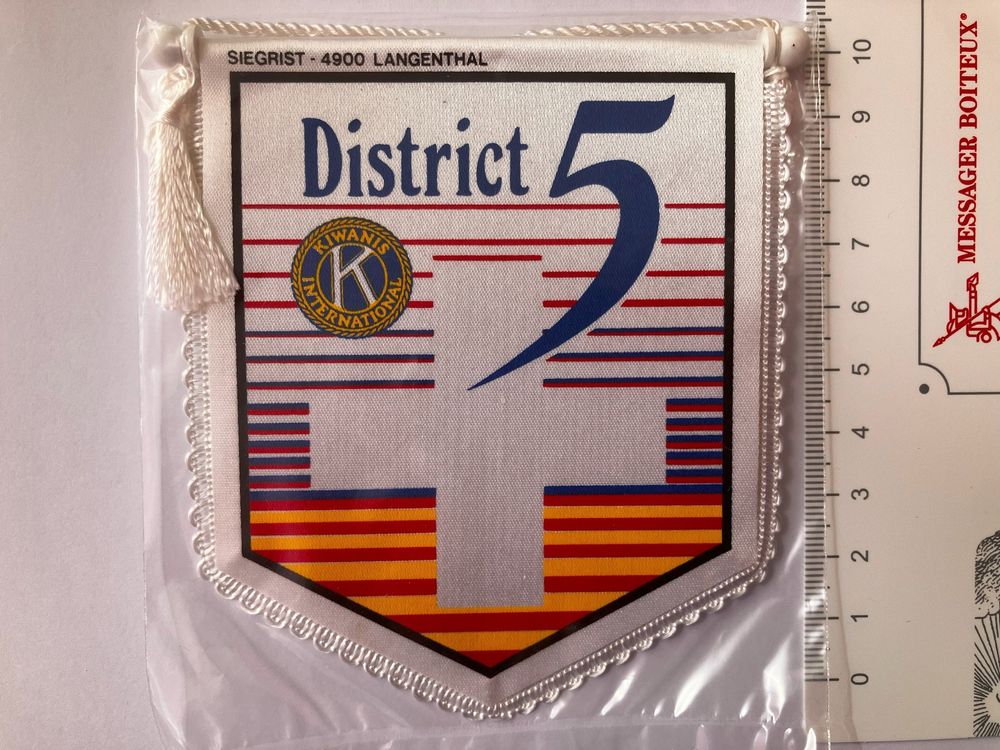 Vintage Fanion/Wimpel DISTRICT 5 KIWANIS INTERNATIONAL (Neu und ...