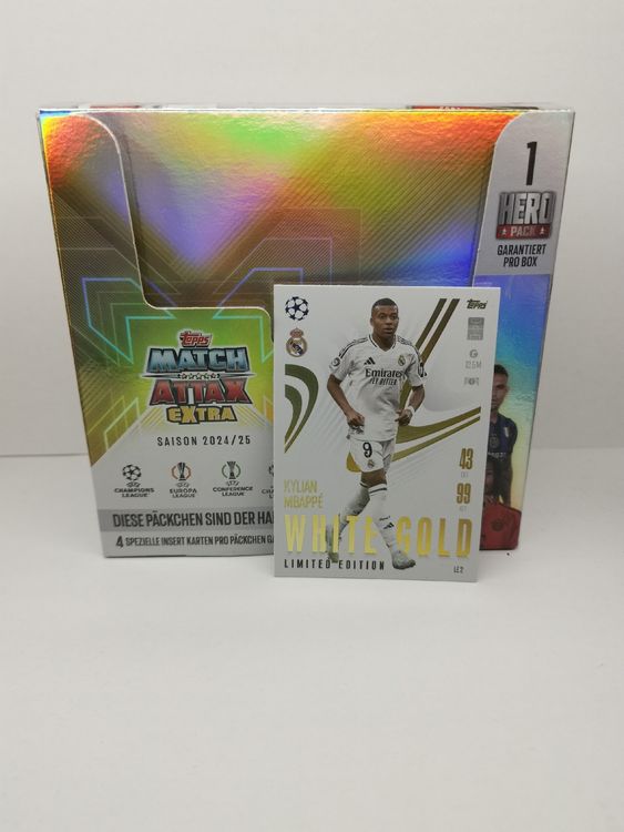 Match attax Extra 2024 /25 Kylian Mbappé White Gold limited | Kaufen ...