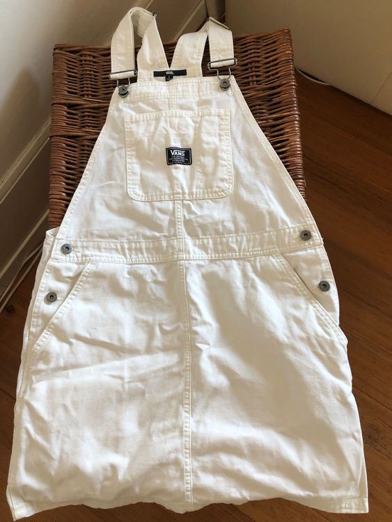 VAN'S Jeans Latzrock Jupe Mini weiss Denim Gr. S (Neu (gemäss ...