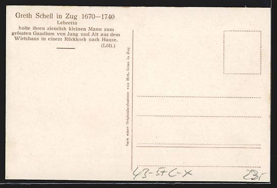 Zug, Lehrerin Greth Schell holt ihren Ma (Antik) in für CHF 24 – mit ...