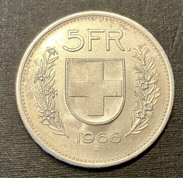 5 Franken 1966 B Silber | Kaufen auf Ricardo