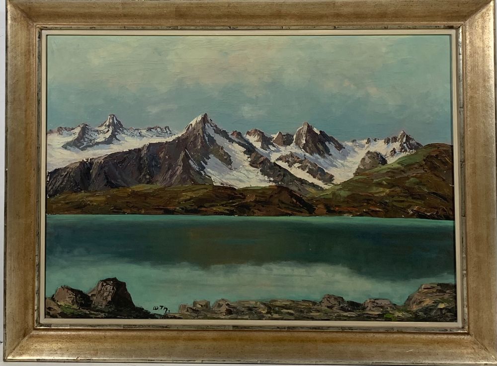 Berglandschaft Gemälde mit schönem Sujet Monogrammiert | Kaufen auf Ricardo